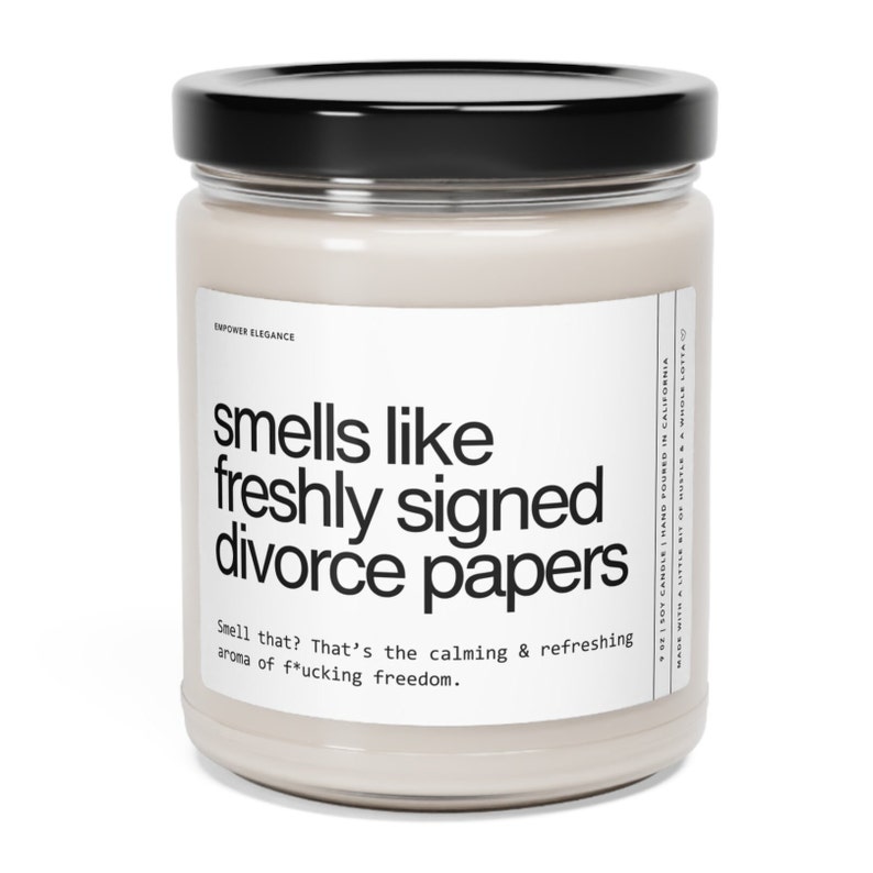 Divorce Gift, Smells Like Divorce Papers, Divorce Candle, Divorce Party ...