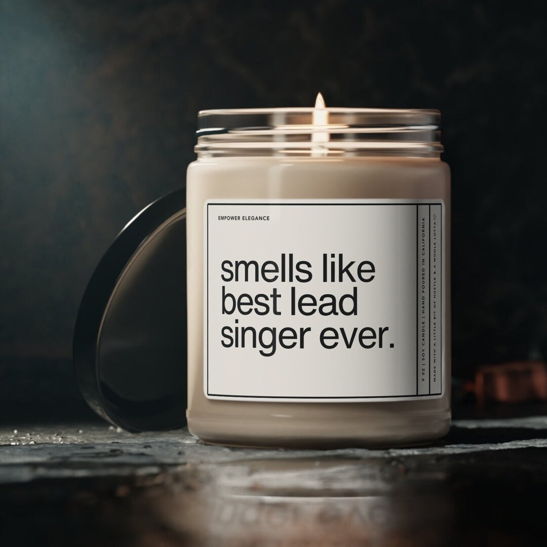 Smells Like Best Lead Singer Ever Candle, Lead Singer Gift, Funny Gift ...