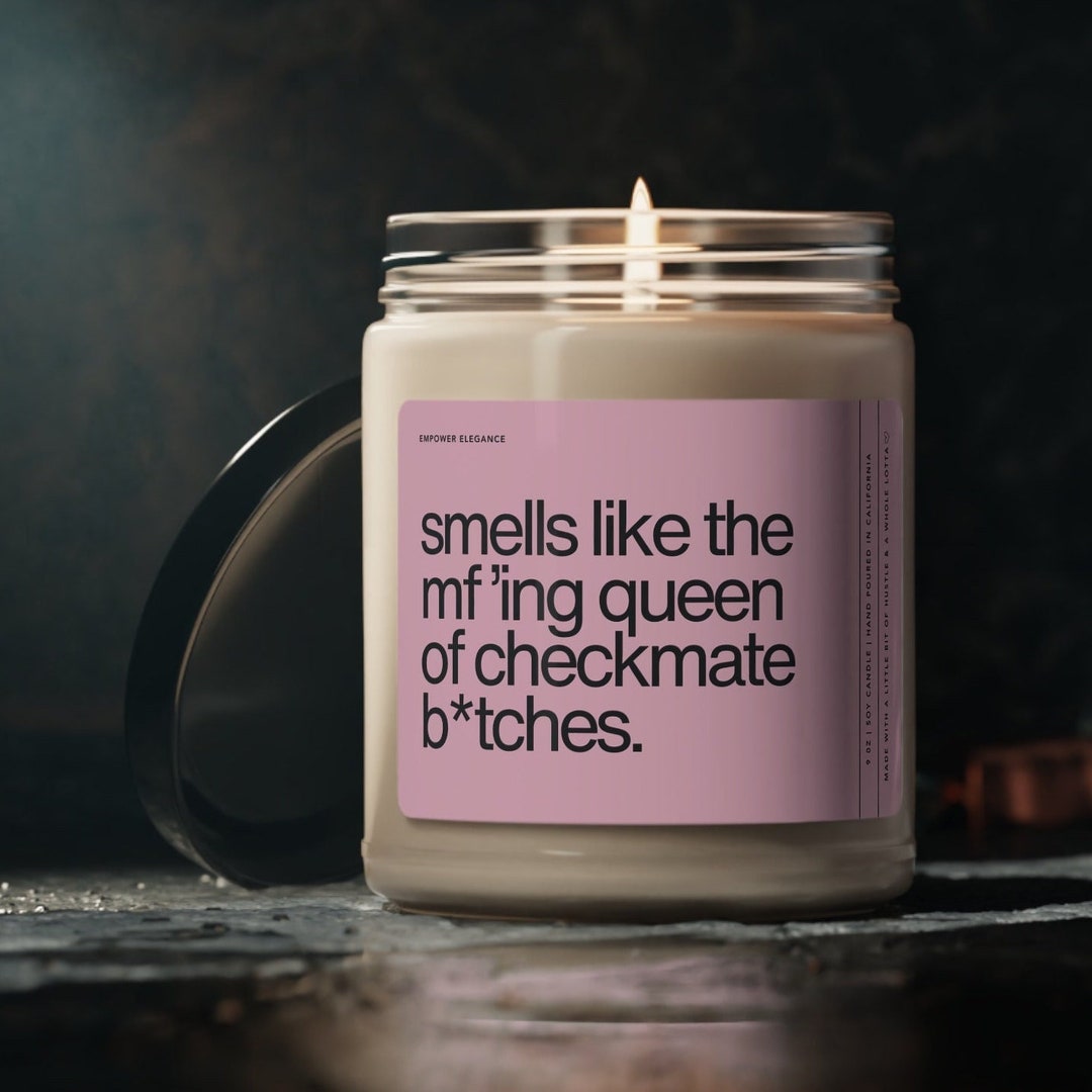 Smells Like Queen of Checkmate Candle, Chess Gift, Chess Candle, Funny ...
