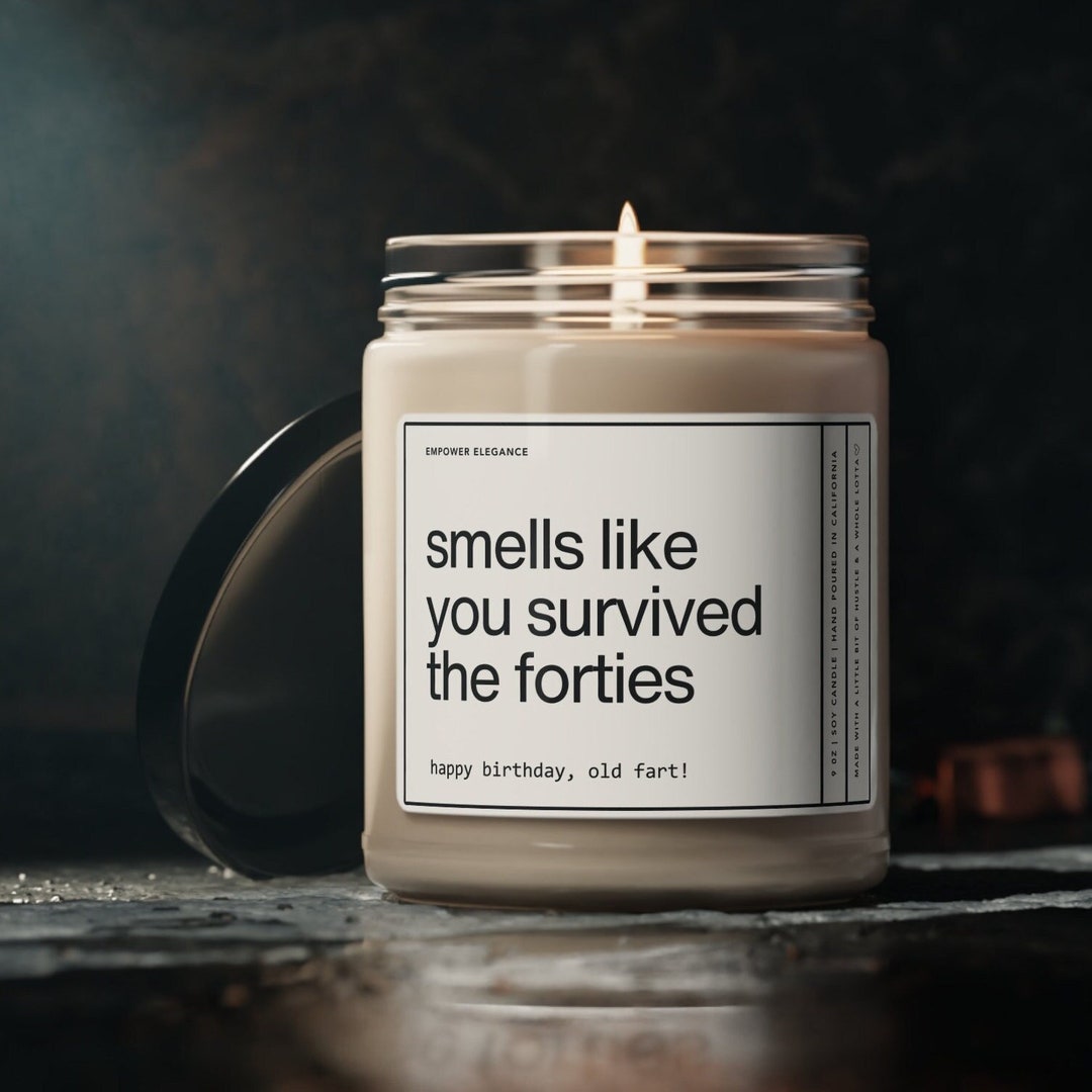 Smells Like You Survived the Forties Candle, 50th Birthday Gift for ...