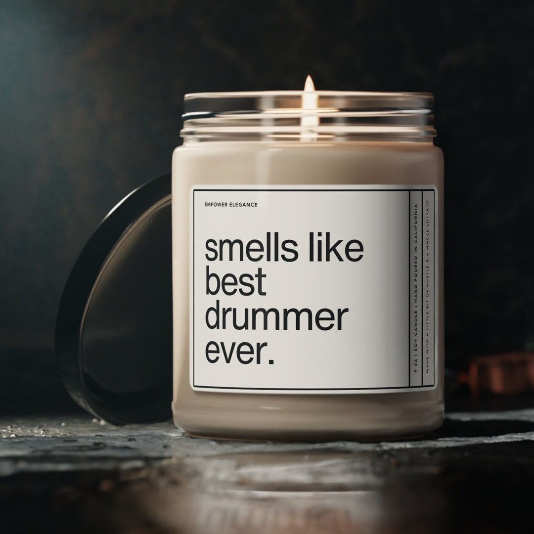 Smells Like Best Drummer Ever Candle, Funny Drummer Gift, Gift for ...