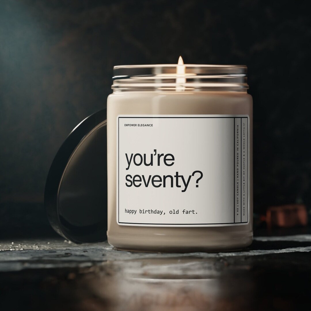 70th Birthday Gift, 70th Birthday Candle, Turning Seventy Gifts for ...
