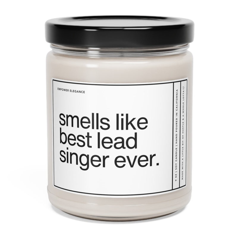 Smells Like Best Lead Singer Ever Candle, Lead Singer Gift, Funny Gift ...