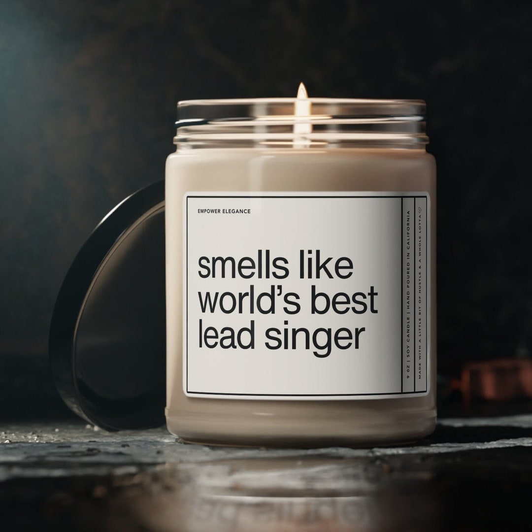 Smells Like World's Best Lead Singer Candle, Lead Singer Gift, Funny ...