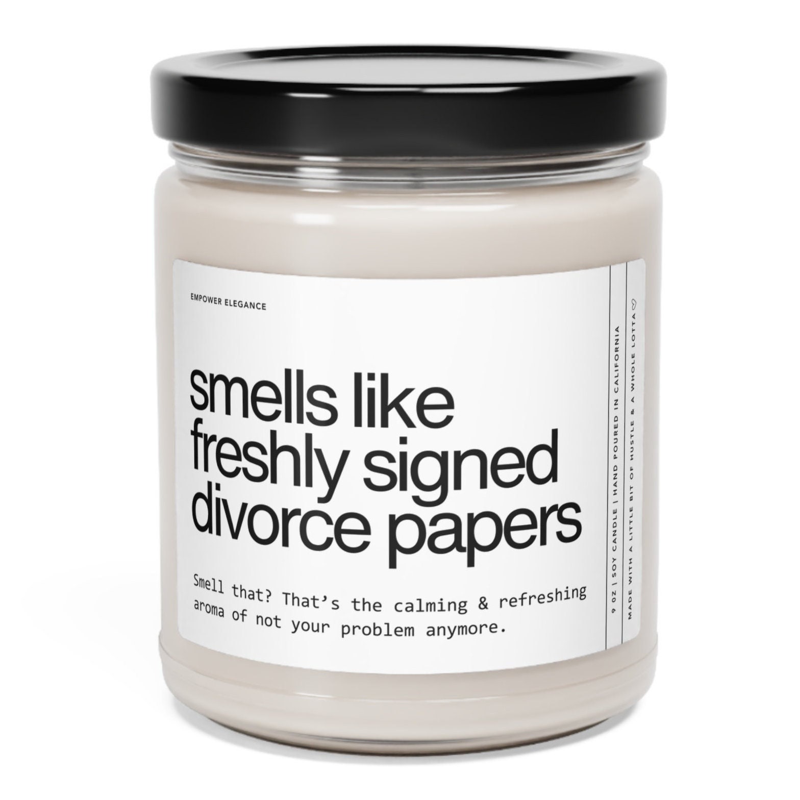 Smells Like Freshly Signed Divorce Papers Candle, Divorce Gift, Divorce ...