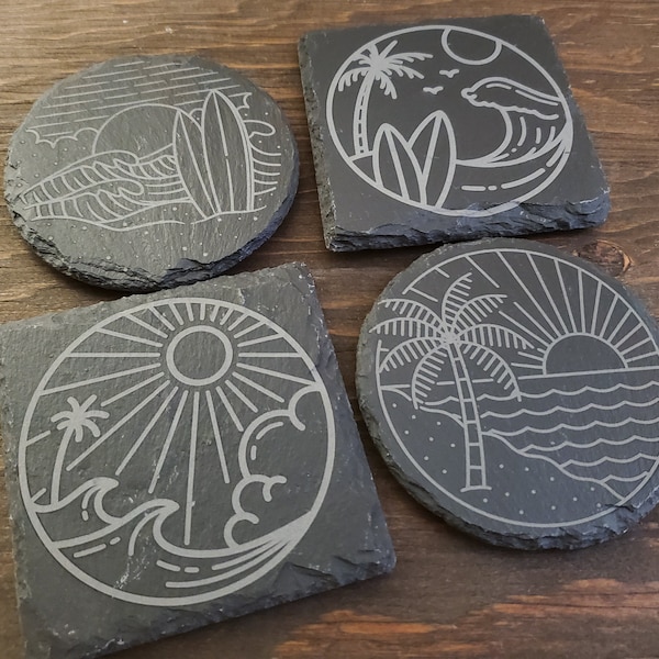 Slate Coasters - Etsy