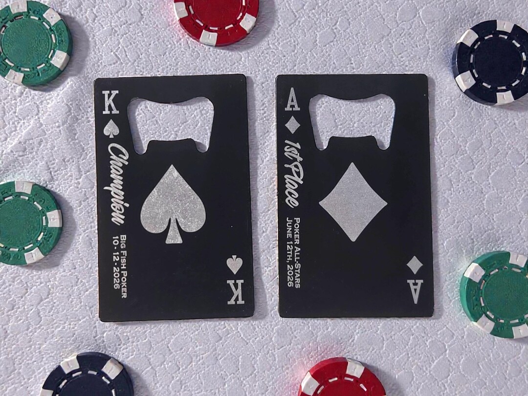 Magnetic Poker Bottle Opener, Playing Card Magnet Beer Openers, Poker ...