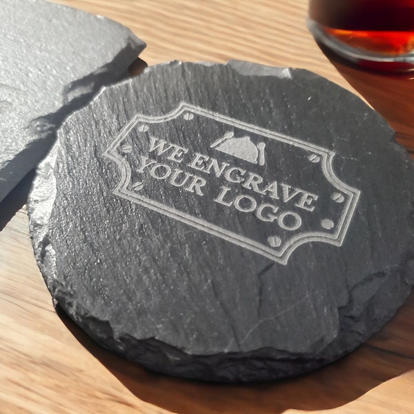 Engraved Coasters Logo - Etsy