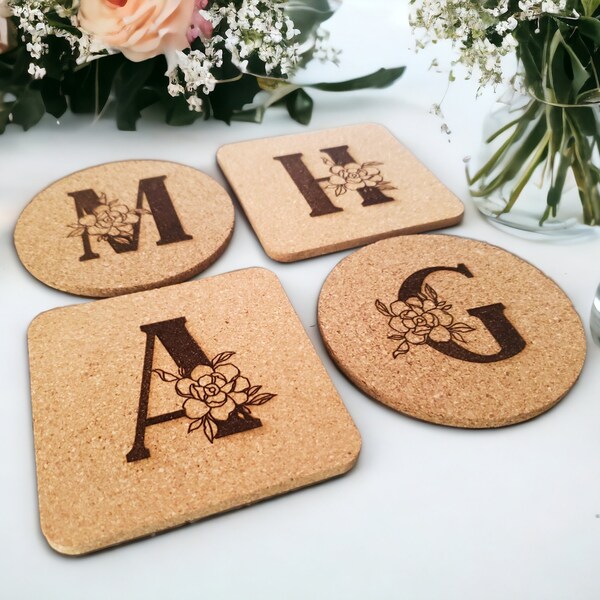 Letter Coaster - Etsy
