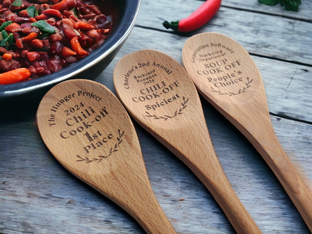 Personalized Chili Cook-off Award Spoon: Engraved Beechwood Prize - Etsy