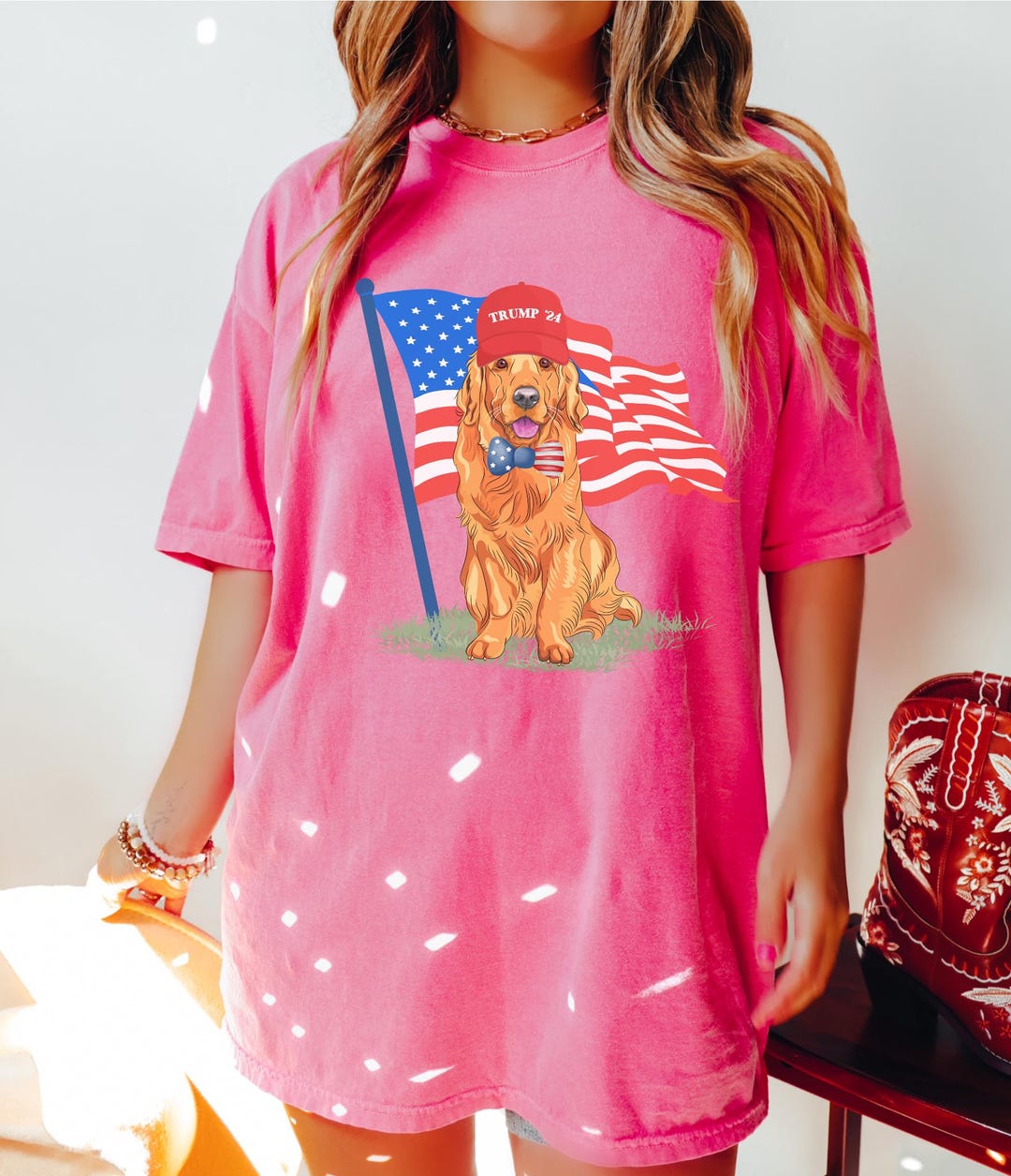 Dog With Trump Hat Shirt, Trump 2025 T-shirt, Comfort Colors Shirt ...