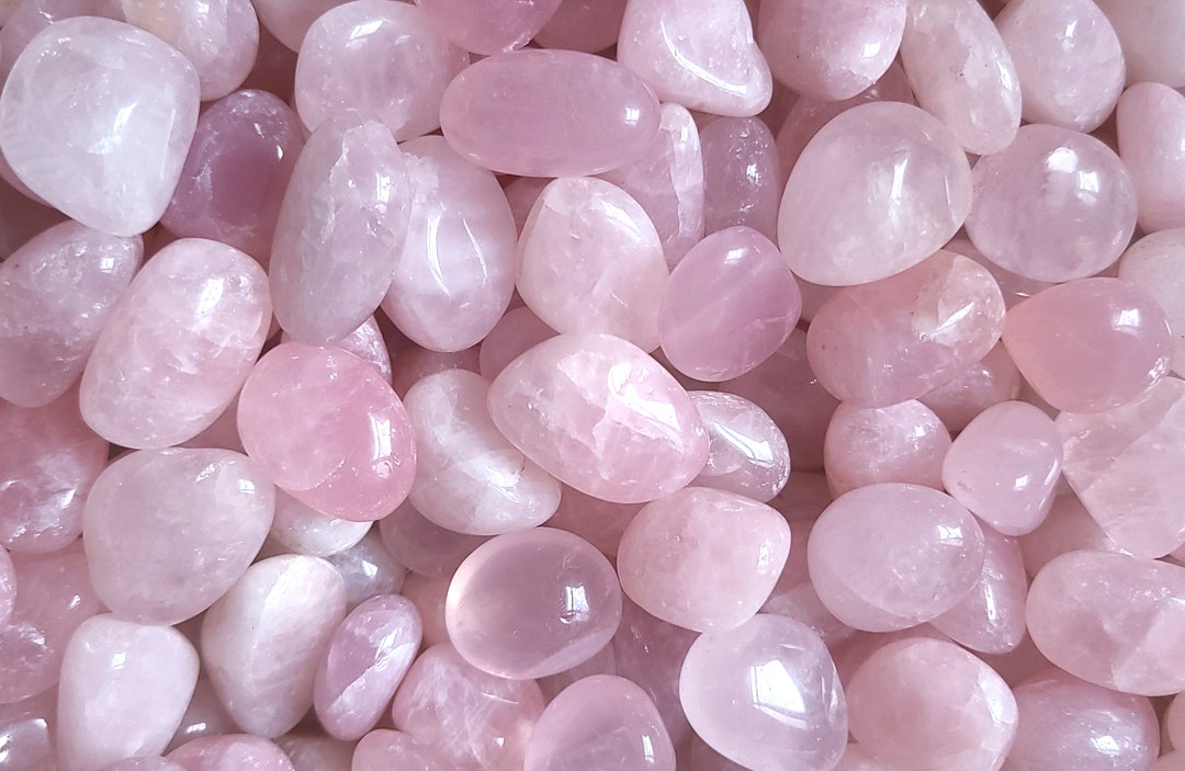 Rose Quartz Tumbles, Small Rose Quartz Tumbles, Pink Gemstones, Rose ...