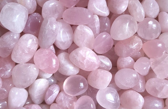 Rose Quartz Tumbles Small Rose Quartz Tumbles Pink - Etsy