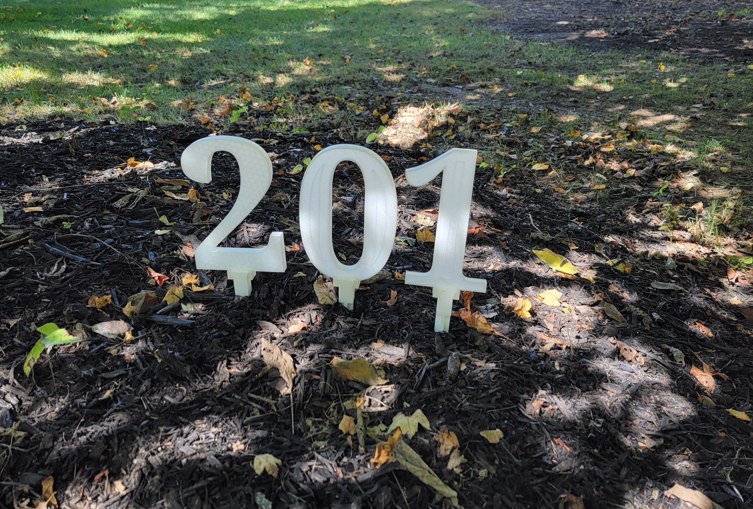 House Number Sign Decor for Mulch Beds, Modern Address Sign ...