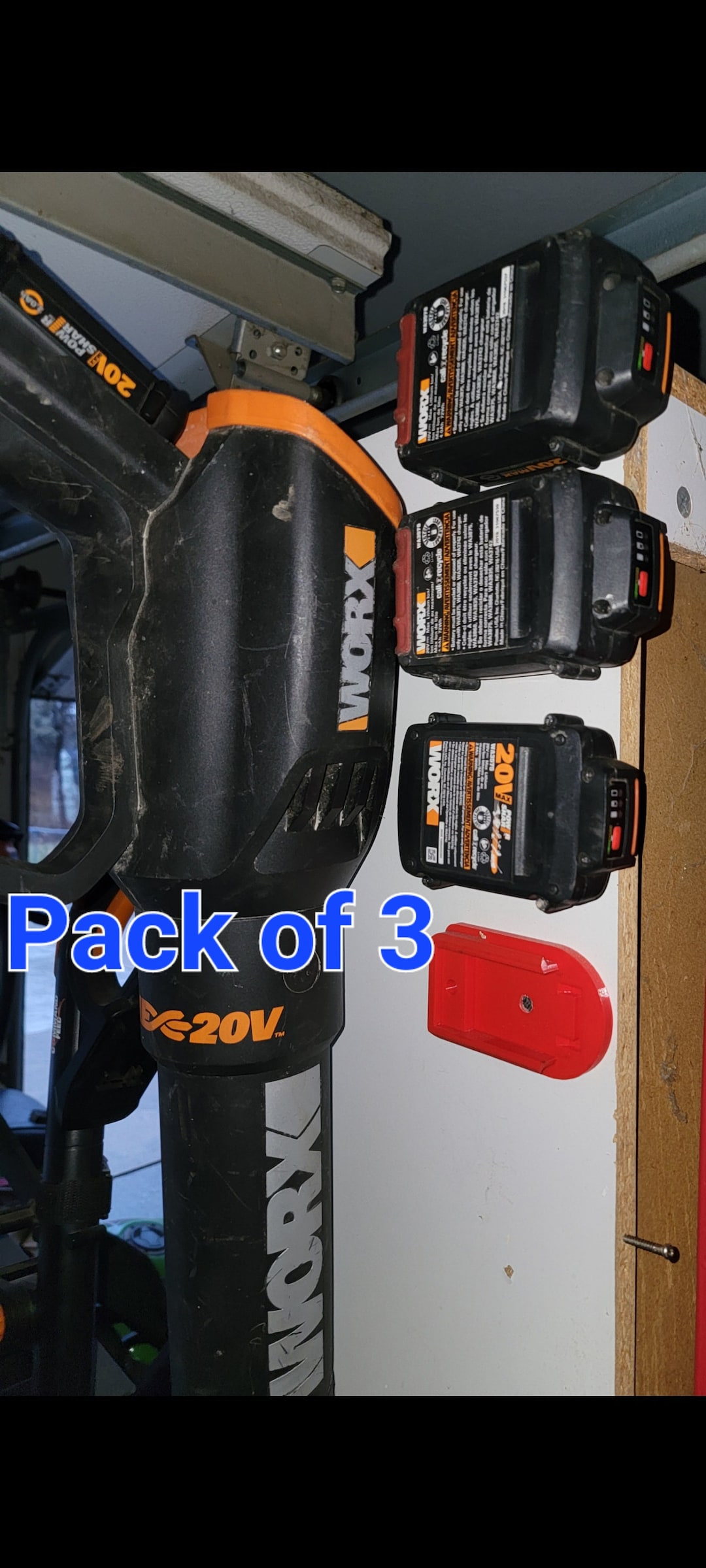 Worx Battery Holder, Wall Mount, Tool Organizer, Holder for Work Van ...