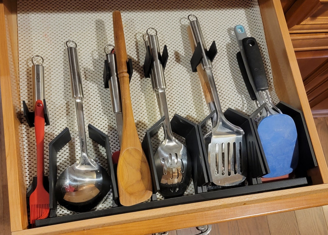 Utensil Drawer Organizer for Kitchen Drawers, Expandable/ Adjustable ...