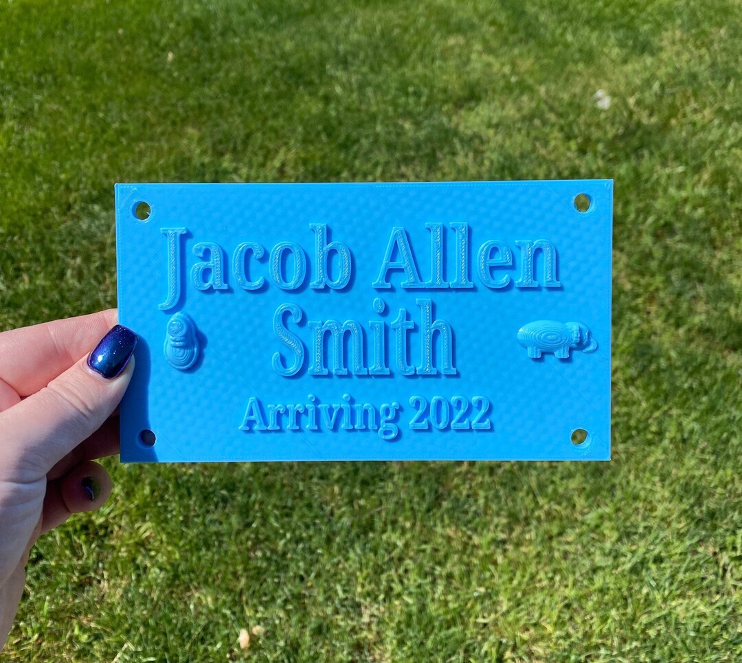 Baby Name Plate: for Newborn or Baby Showers - Etsy