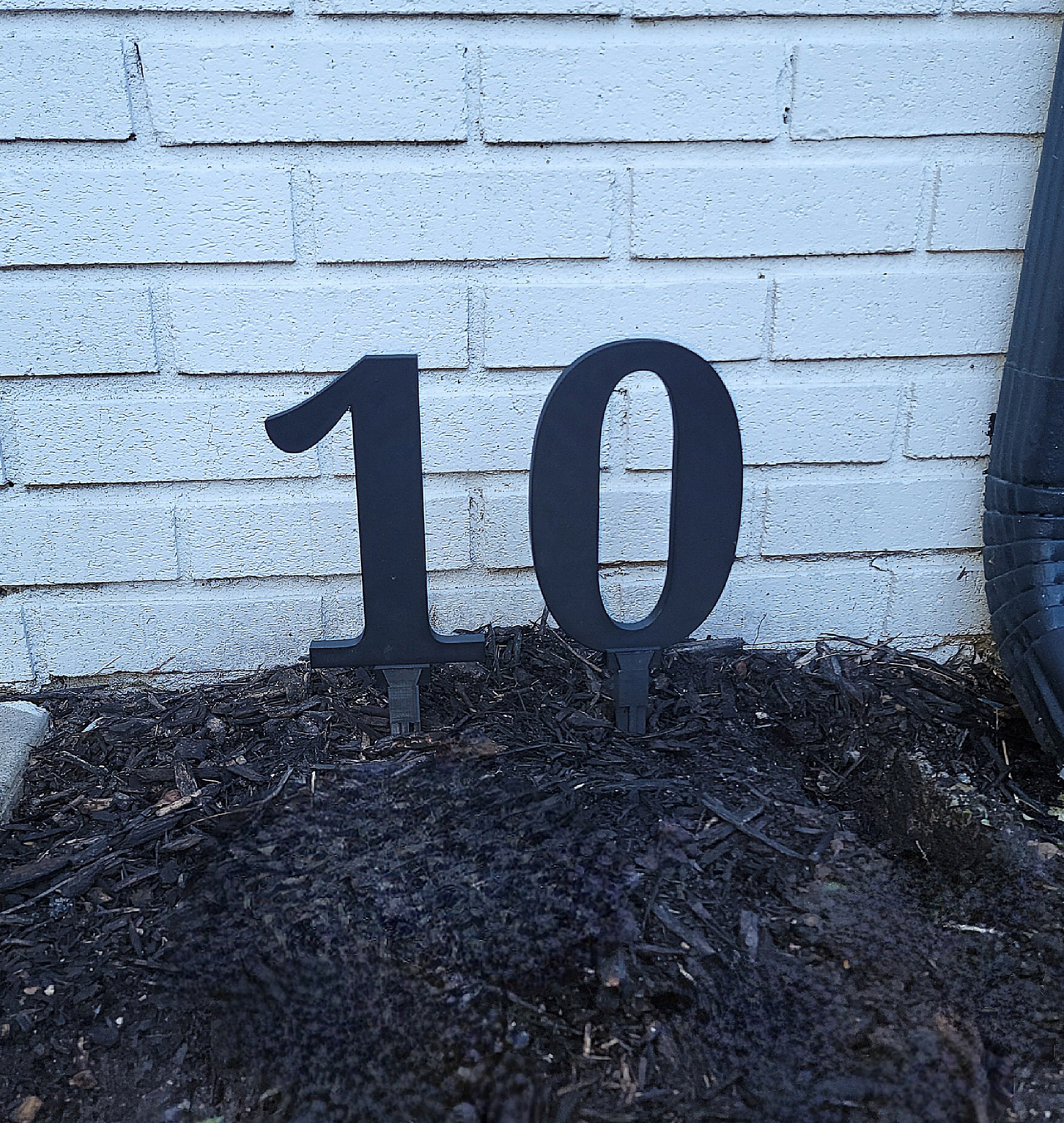 House Number Sign Decor for Mulch Beds, Modern Address Sign ...
