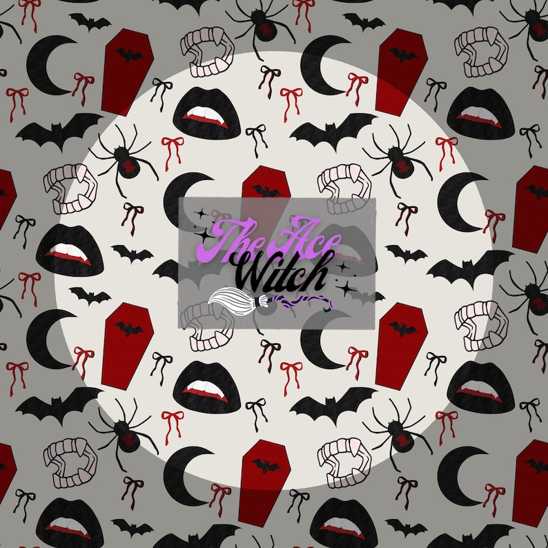 Gothic Vampire Seamless Pattern, Halloween Repeating Pattern - Etsy