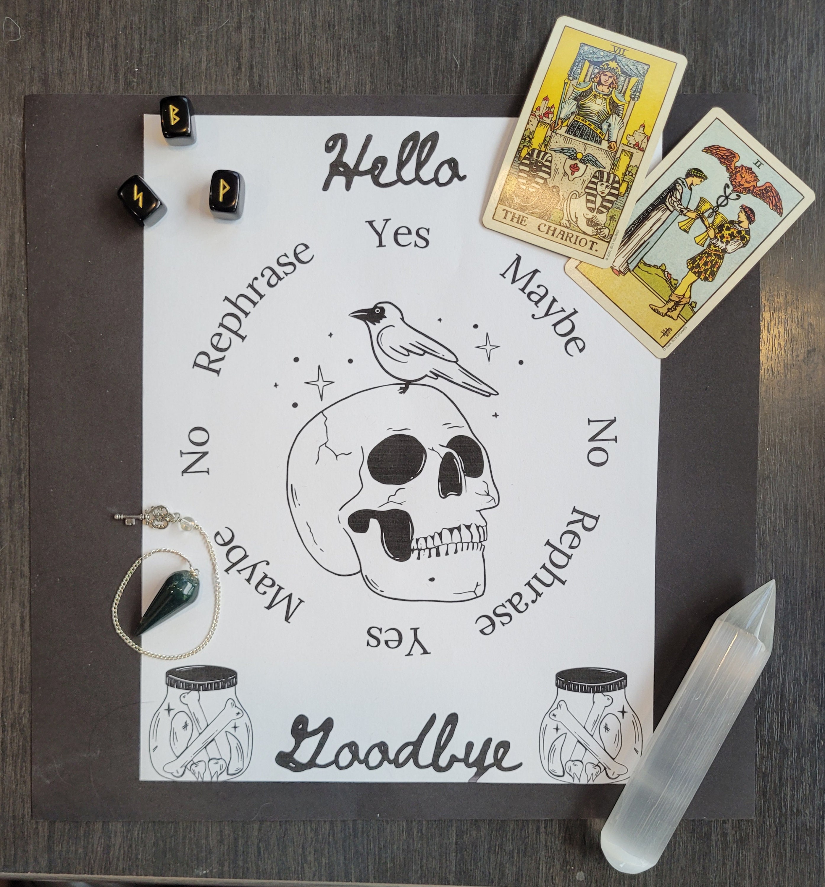 Printable Pendulum Board, Witch Board, Witchcraft, Divination, Witchy ...