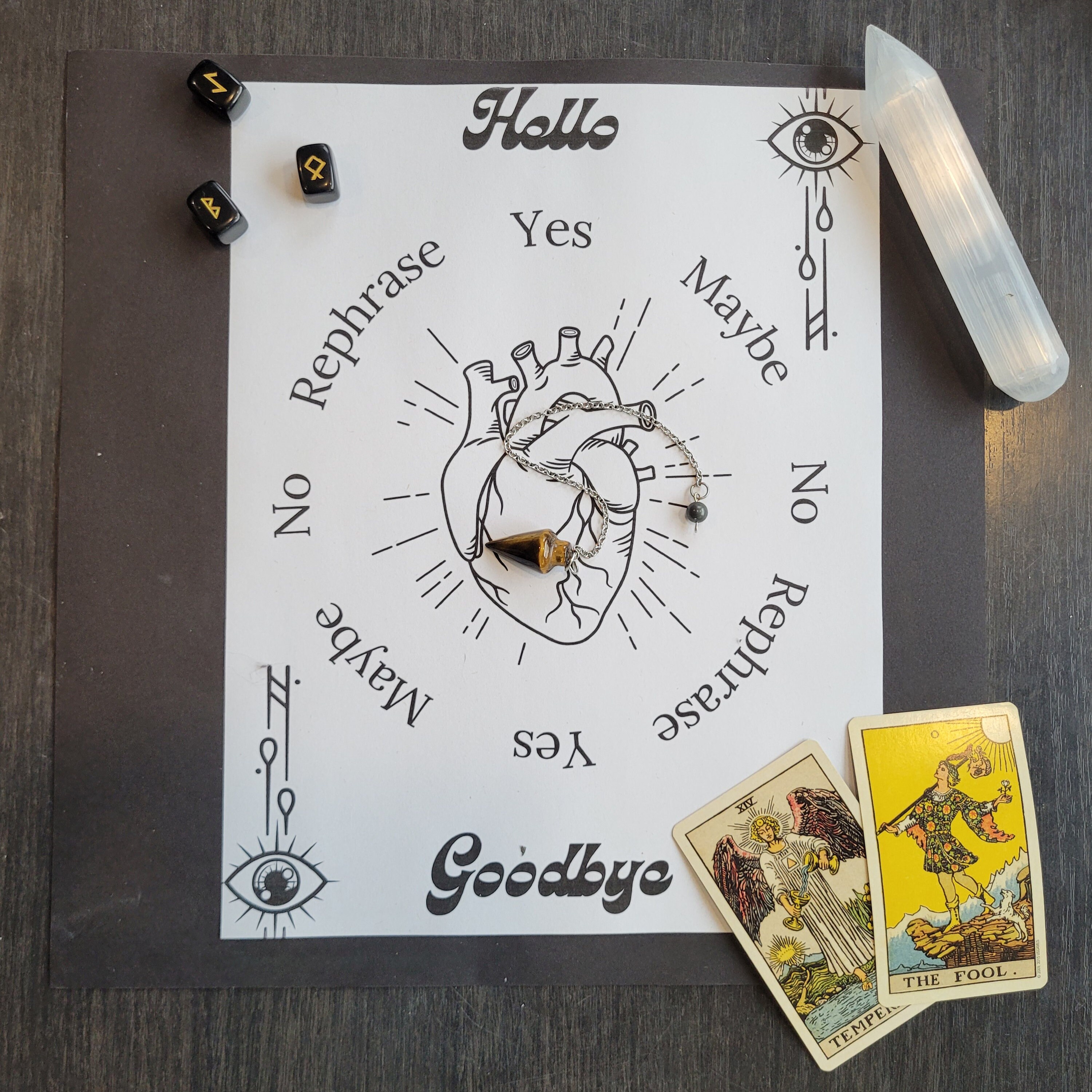 Printable Pendulum Board, Witch Board, Witchcraft, Divination, Witchy ...