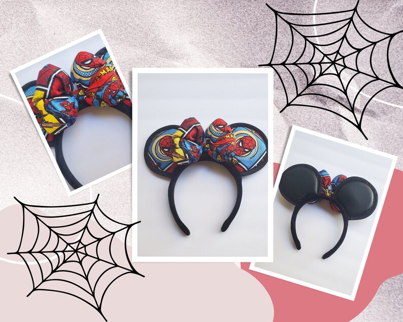 Spiderman Inspired Mouse Ears Marvel Mickey Ears Headband - Etsy