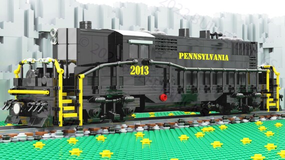 Custom Lego Train MOC Pennsylvania GP-7 Engine in 8 Wide | Etsy