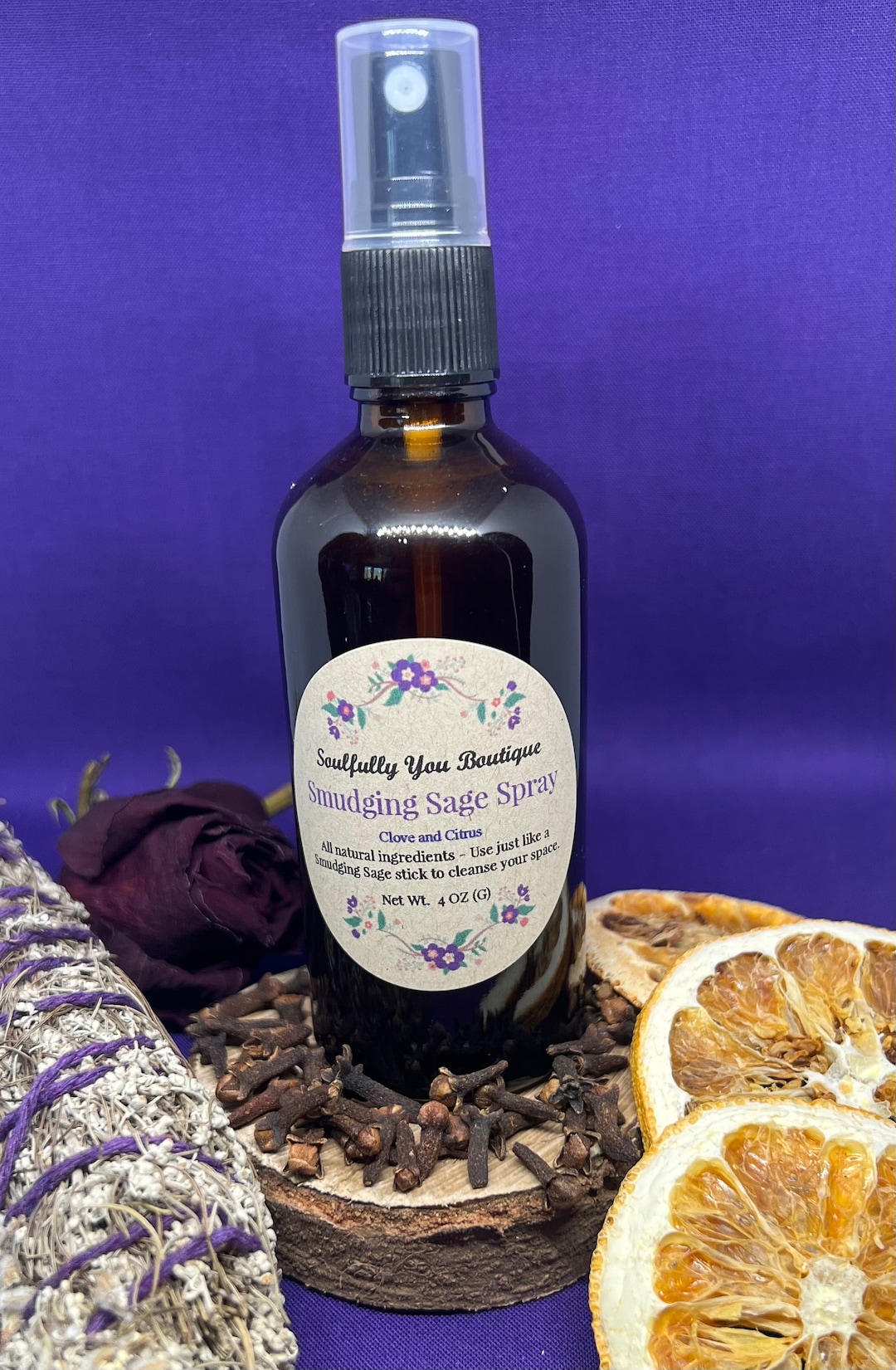 Sage Room Spray: Smudging Clove and Citrus Energy Cleansing - Etsy UK