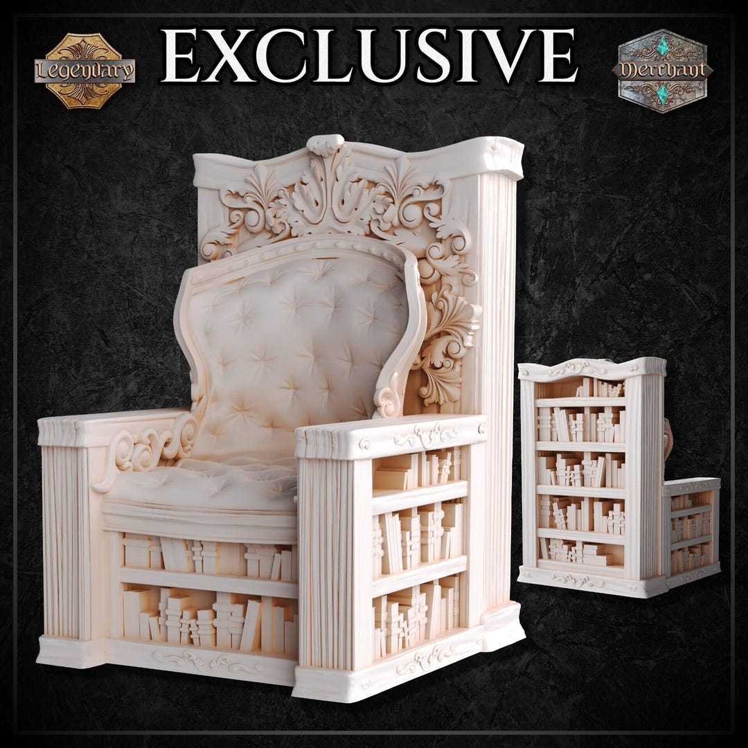 Library Throne Fantasy Resin Miniature All Tabletop RPG Compatible RPG ...