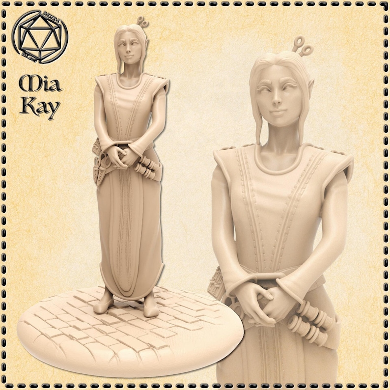 Elf Seamstress Fantasy Resin Miniature All Tabletop RPG Compatible RPG ...