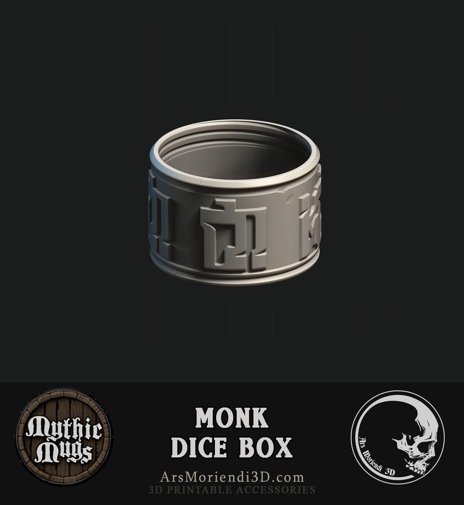 Monk Themed Dice, Token, Counter, Trinket Box USA Made • Handmade RPG ...
