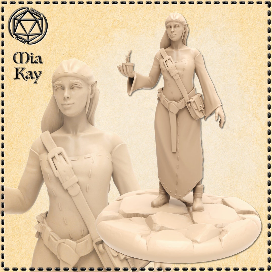 Elf Botanist | Fantasy Resin Miniature | RPG Tabletop Compatible | RPG ...