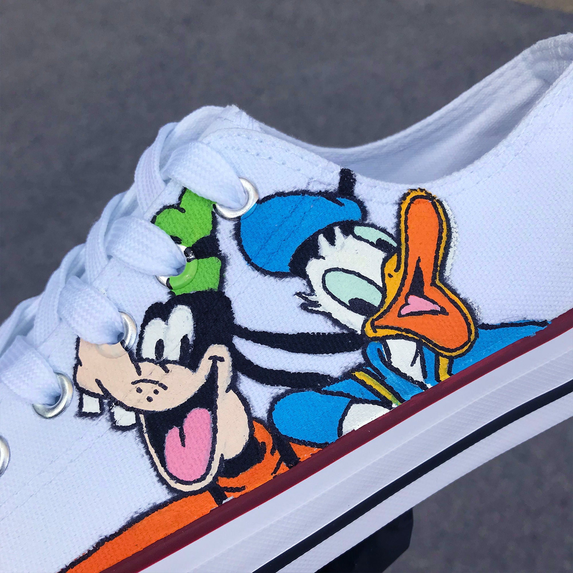 Goofy Hand Painted Sneaker Personalized Custom Shoe Cartoon - Etsy