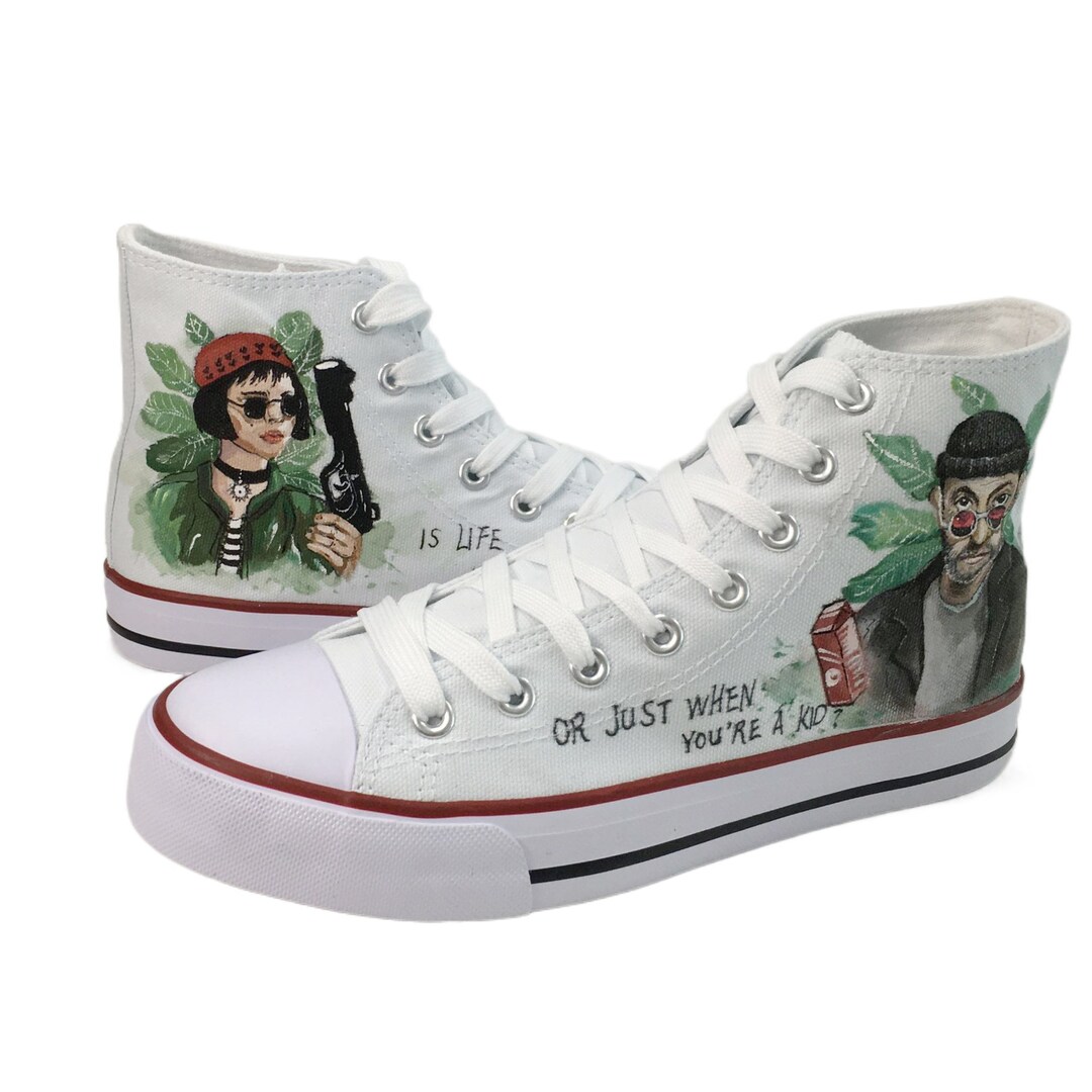 Leon Custom Canvas Shoe Hand Painted Sneaker Moive Character Design ...