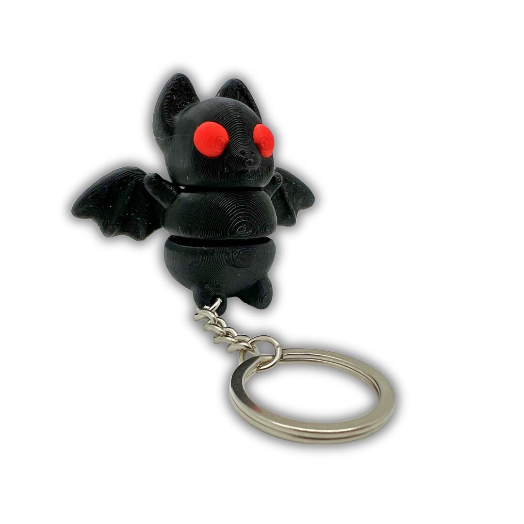 Cute Halloween Tiny Bat Keyring Chain - Etsy