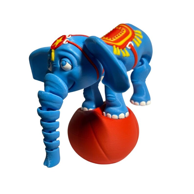 Flexi Elephant With Ball Circus Toy Decoration - Etsy