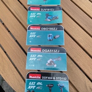 Makita Festools MBOX Bosch Hikoki Tool Sticker Labels - Etsy