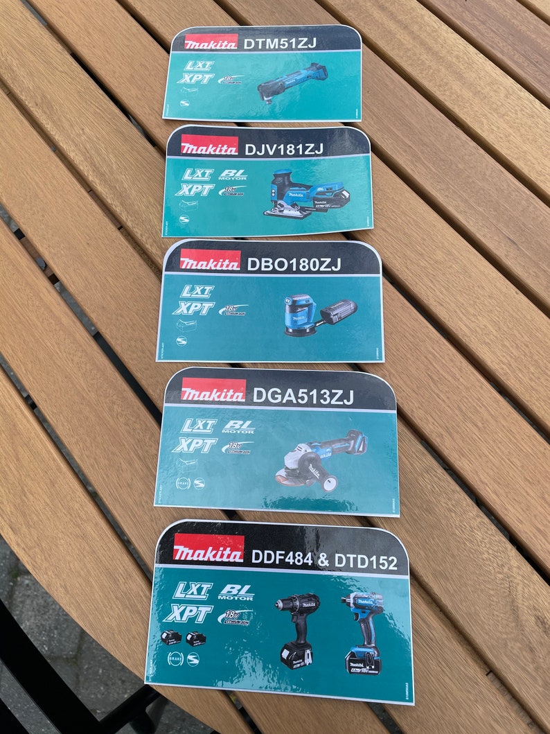 Makita Festools MBOX Bosch Hikoki Tool Stickers Labels - Etsy