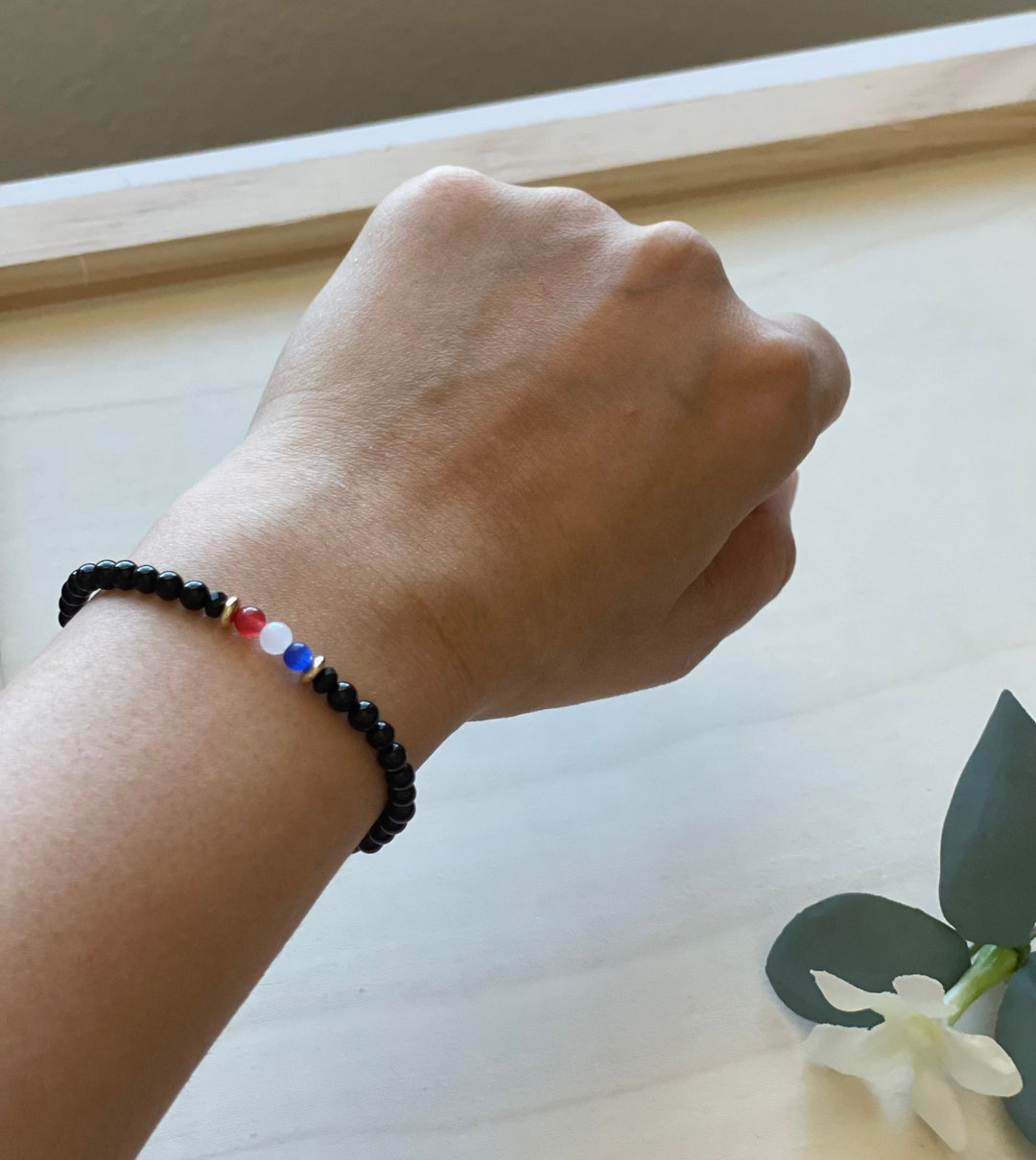 Dominican Republic, Flag Bracelet, DR Bracelet, Dominican Flag • 4mm ...