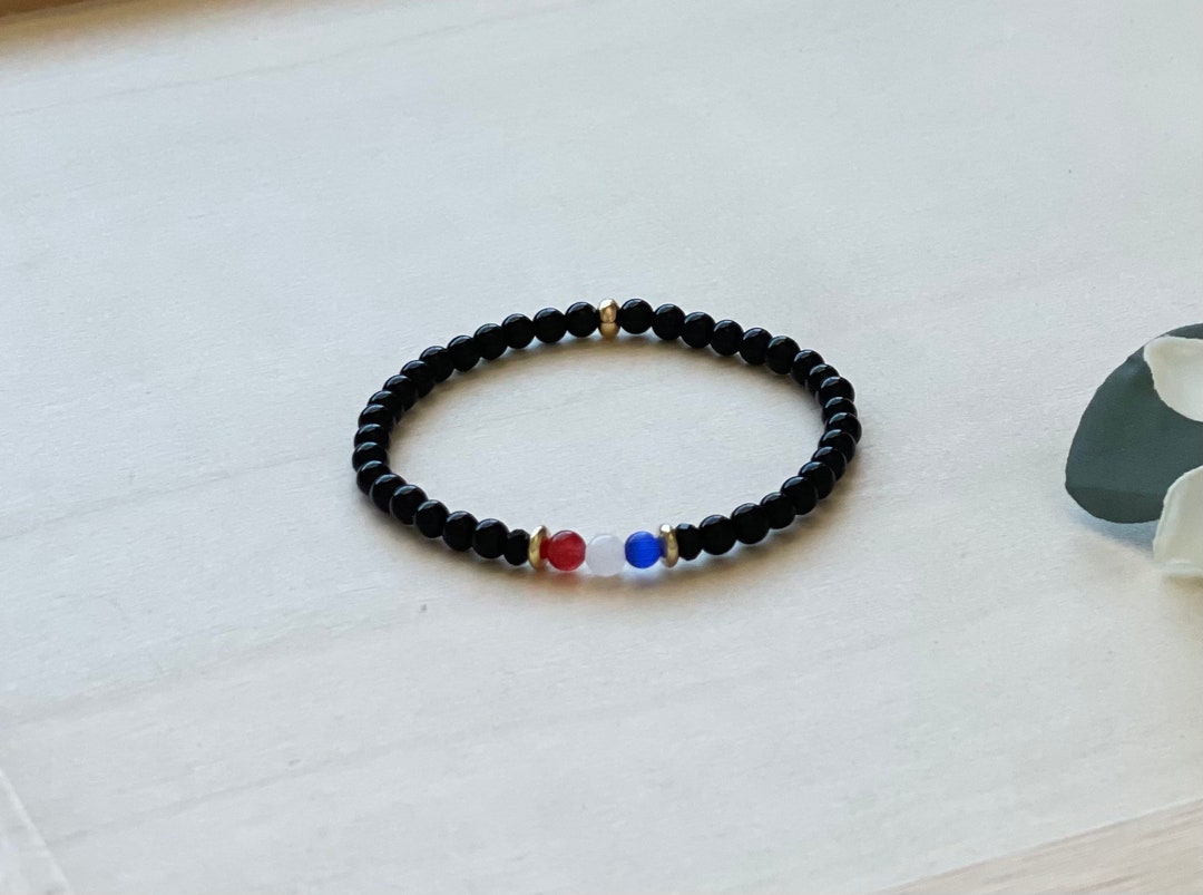 Costa Rica, Flag Bracelet, Costa Rica Bracelet, Costa Rica Flag • 4mm ...