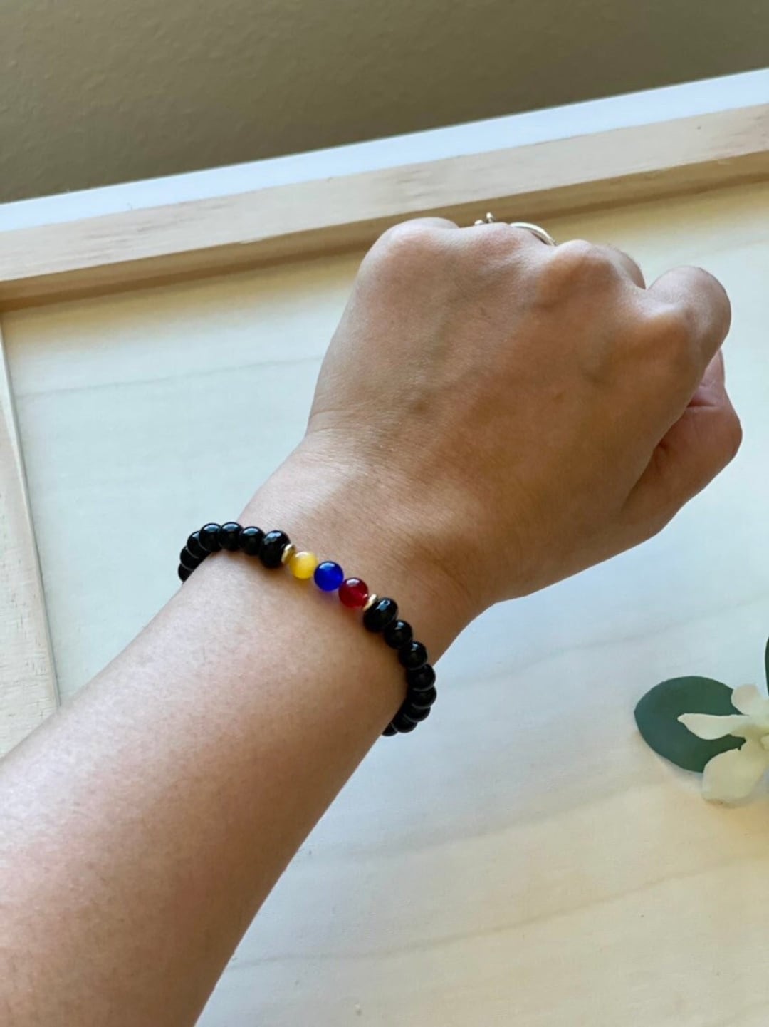 Ecuador, Flag Bracelet, Ecuador Bracelet, Ecuador Flag • 6mm Bead ...