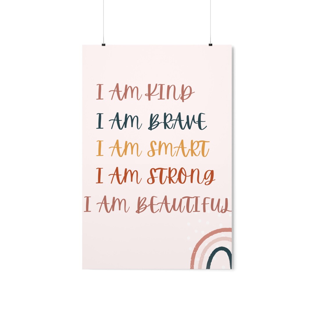 Daily Affirmation Wall Art, Self Love Poster, Therapeutic Poster ...