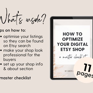 How to Optimize Your Digital Etsy Shop, Etsy Guide, Etsy SEO Help - Etsy