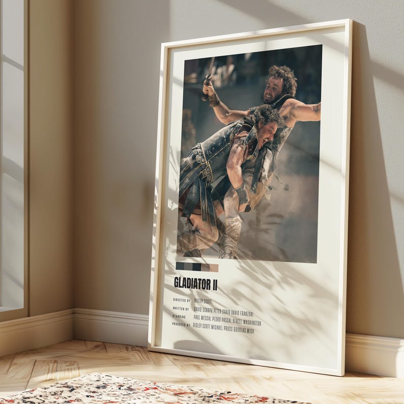 Gladiator II Minimalist Movie Poster Custom Movie Poster Vintage Art ...
