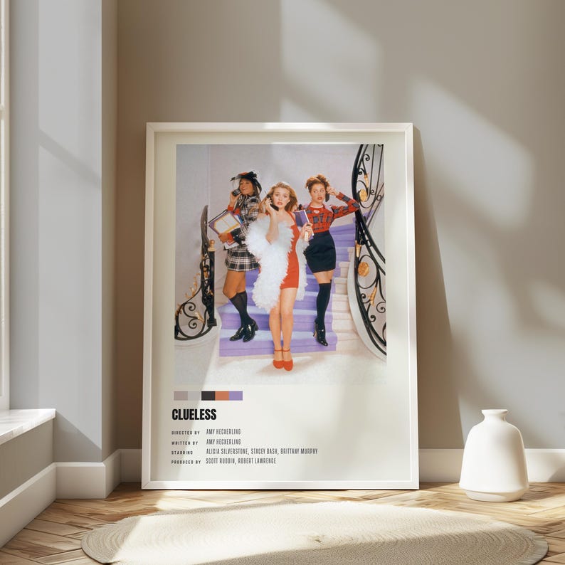 Clueless Minimalist Movie Poster Custom Movie Poster Vintage Art Print ...
