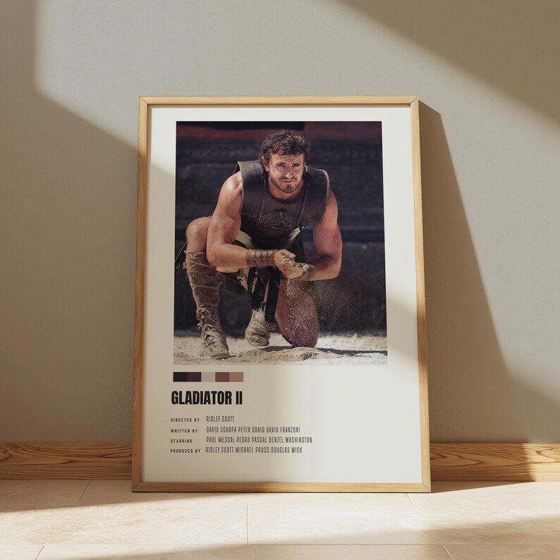 Gladiator II Minimalist Movie Poster Custom Movie Poster Vintage Art ...