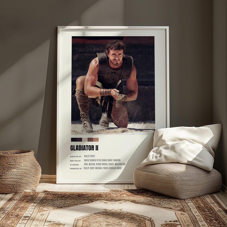 Gladiator II Minimalist Movie Poster Custom Movie Poster Vintage Art ...