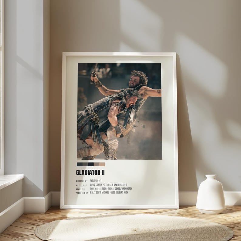 Gladiator II Minimalist Movie Poster Custom Movie Poster Vintage Art ...