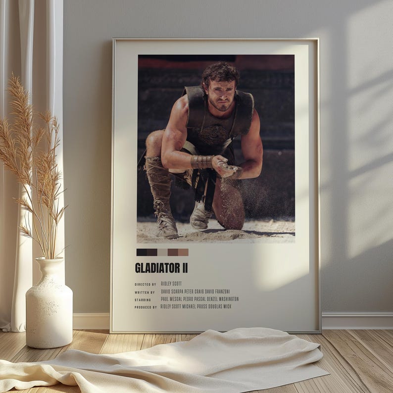 Gladiator II Minimalist Movie Poster Custom Movie Poster Vintage Art ...