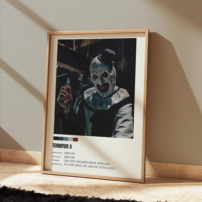 Terrifier 3 Minimalist Movie Poster Custom Movie Poster Vintage Art ...